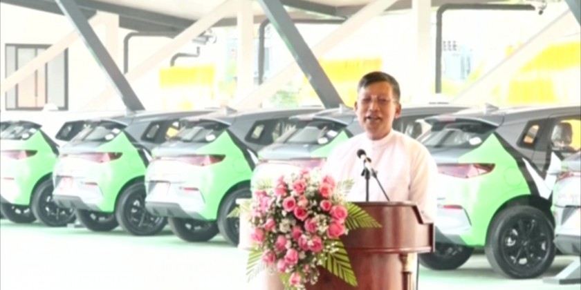 EV Charging Station: The very first facility opened in Nay Pyi Taw | Myanmar International TV